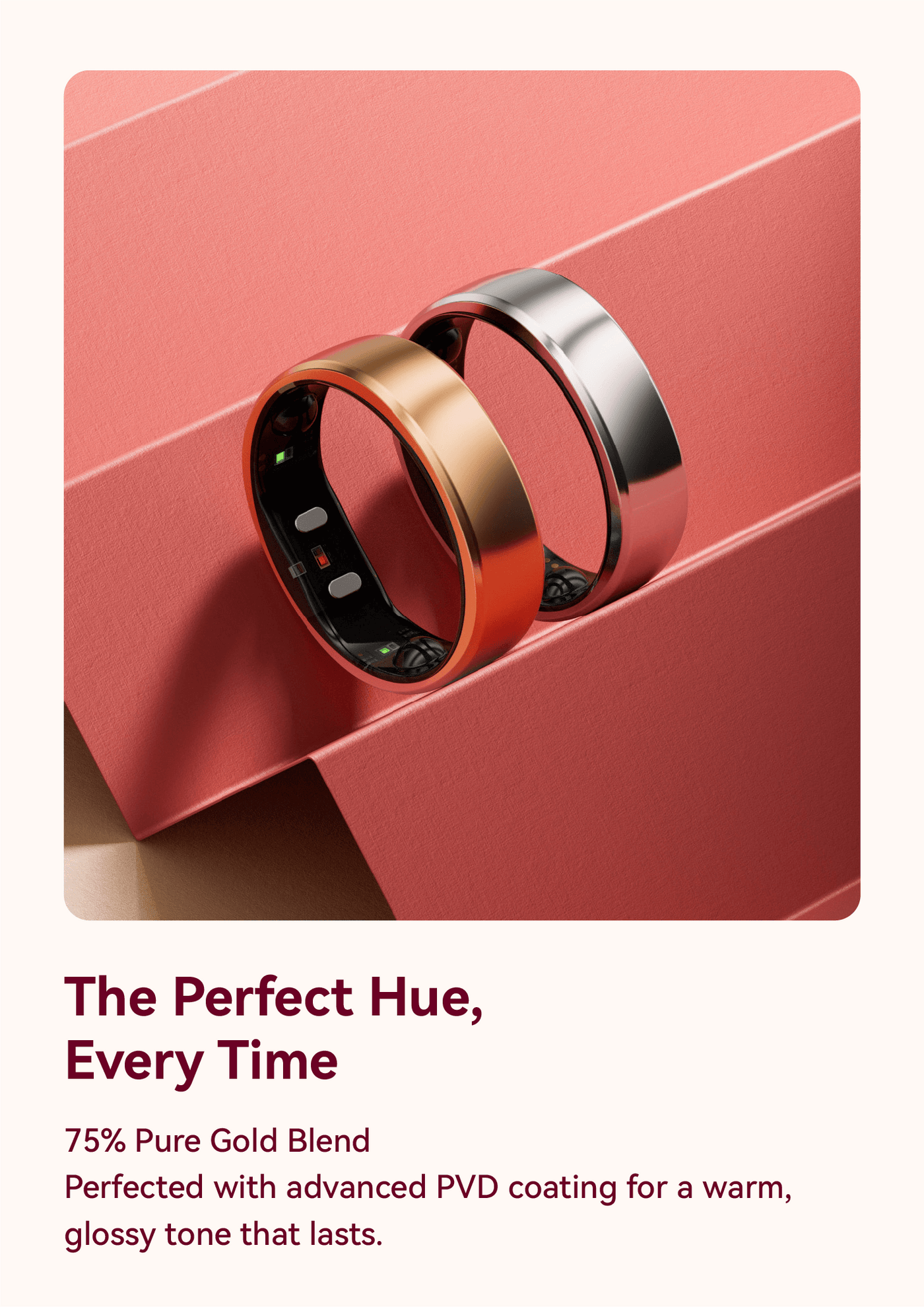 RingConn Gen 2 Rose Gold Smart Ring | Style & Health Tracker