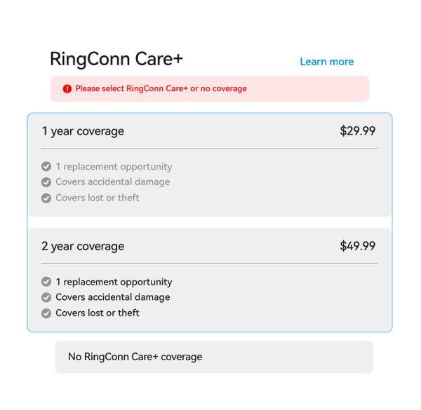 Smart Ring Health Coverage | Care+ Plan