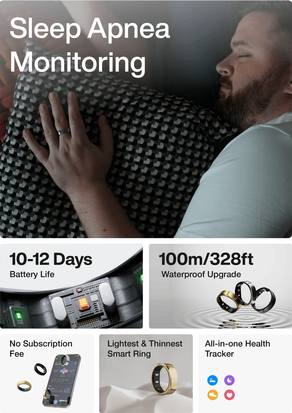 RingConn Gen 2 Smart Ring | Ultra-Light, 12-Day Battery Life