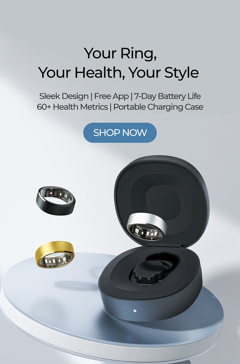 RingConn Smart Ring, Active & Health & Sleep Tracker Rings