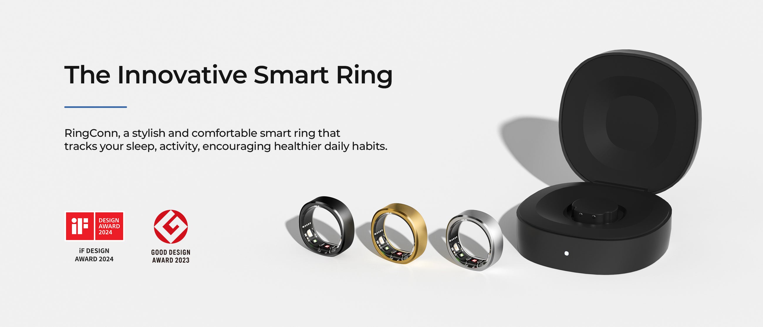 RingConn Smart Ring Gen 1 – 24/7 Sleep, Stress & Health Tracker