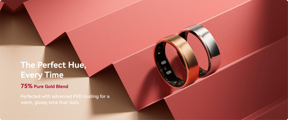 RingConn Gen 2 Rose Gold Smart Ring | Style & Health Tracker