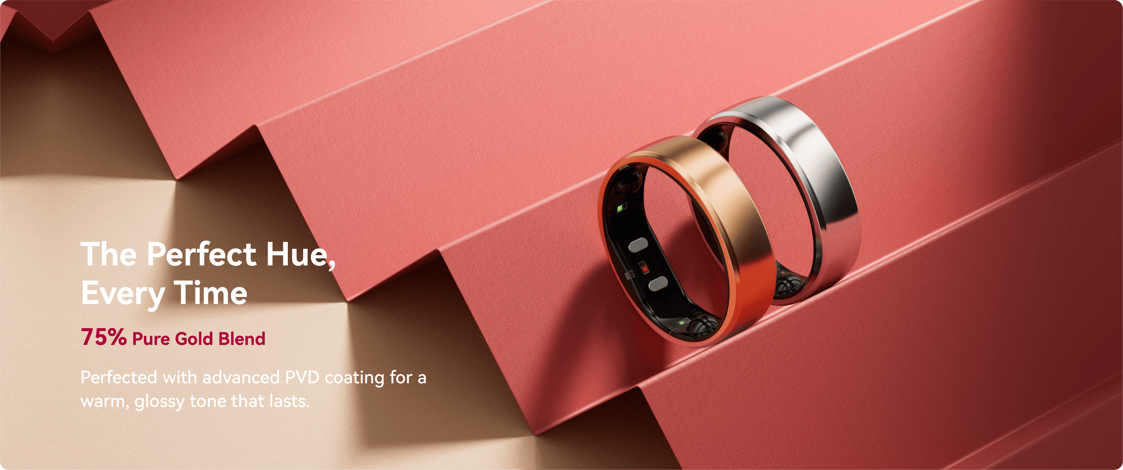 RingConn Gen 2 Rose Gold Smart Ring | Style & Health Tracker